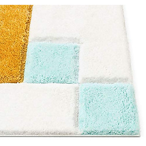 Well Woven San Francisco Teahupo Blue Modern Geometric 3D Textured Thick and Soft Shag 5'3" x 7'3" Area Rug