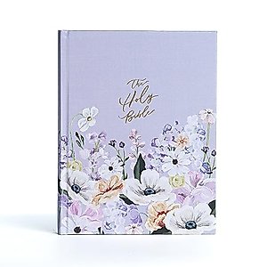 KJV Notetaking Bible, Large Print Hosanna Revival Edition, Lavender/Peach Cloth Over Board, Black Letter, Single-Column, Journaling Space, Reading Plan, Easy-to-Read Bible Slab Type