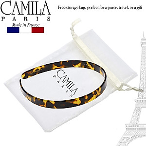 Camila Paris CP2003 French Headband for Women, Handmade Tokyo, Strong Hold Grip Women's Hair Band, Ligth and Very Flexible, No Slip and Durable Styling Girls Hair Accessories, Made in France