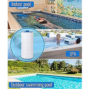 Futuer Way 1 Pack Garden Hose End Pre Filter + 1 Set Hot Tub Filter (Compatible with Sundance Spas 6450-488, Unicel C-8326, Pleatco PSD125-2000)