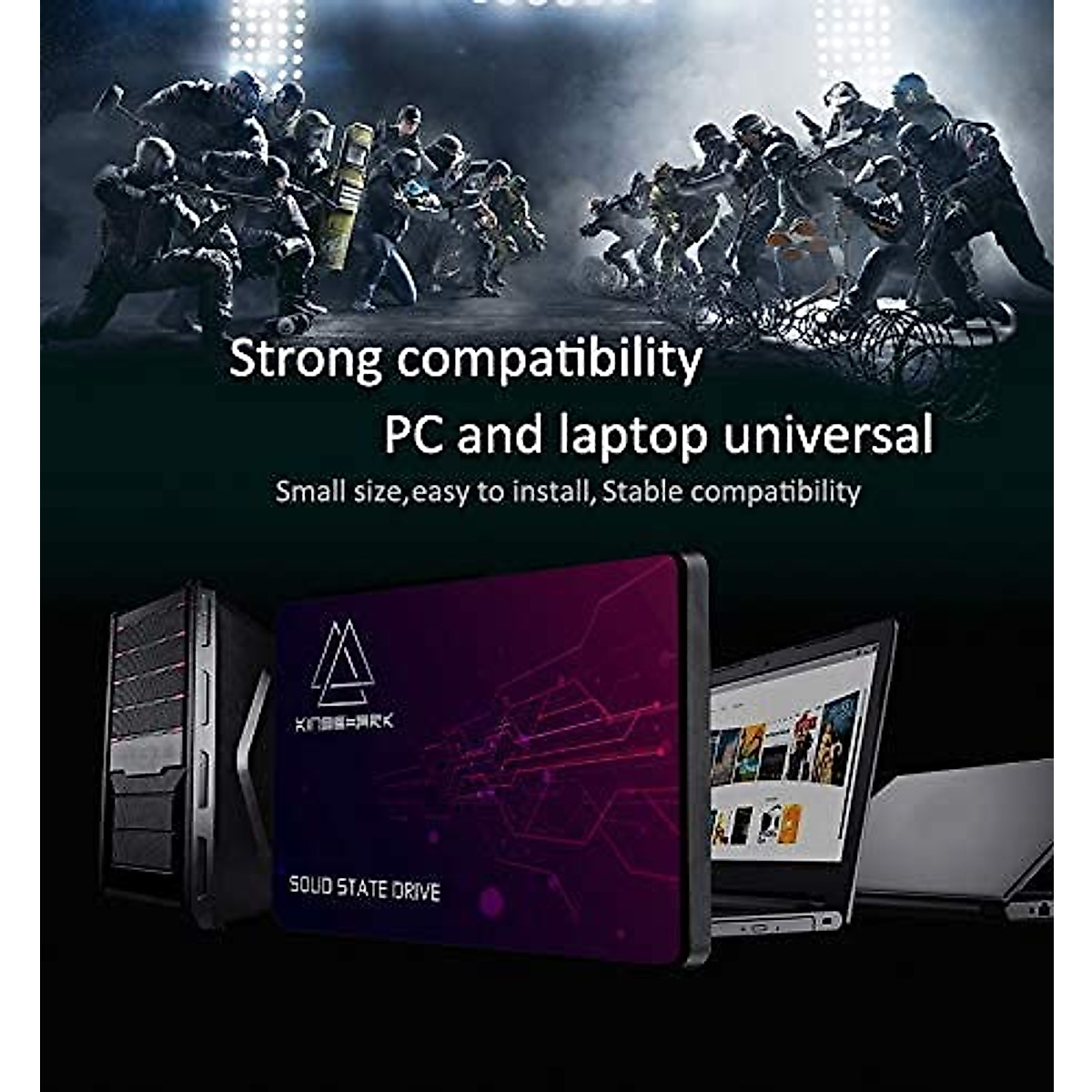 KingShark gamer SSD 512GB SATA 2.5" Internal Solid State Drive SATAIII 6 Gb/s High-Performance 7MM Height SSD(512GB, 2.5''SATA3)