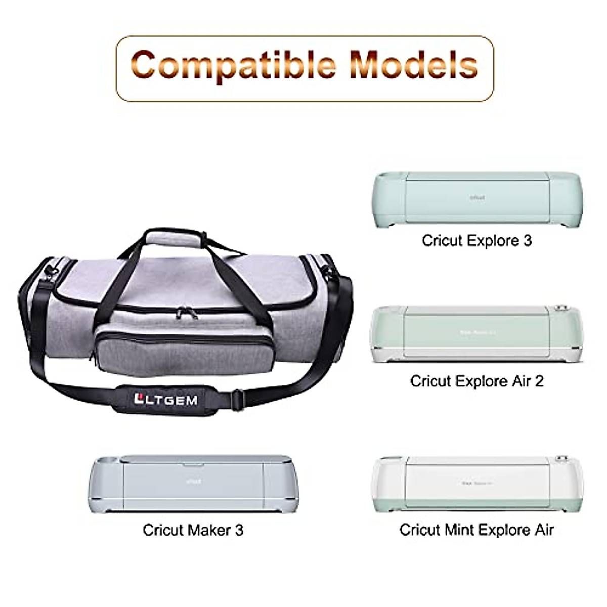 L LTGEM Carrying Case for Cricut Maker, Cricut Maker 3, Cricut Explore Air 2, Cricut Explore 3, Cricut Mint Explore Air Cutting Machine