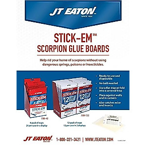Stick-Em 198-12S 12 Pack Scorpion Glue Trap, Brown/A