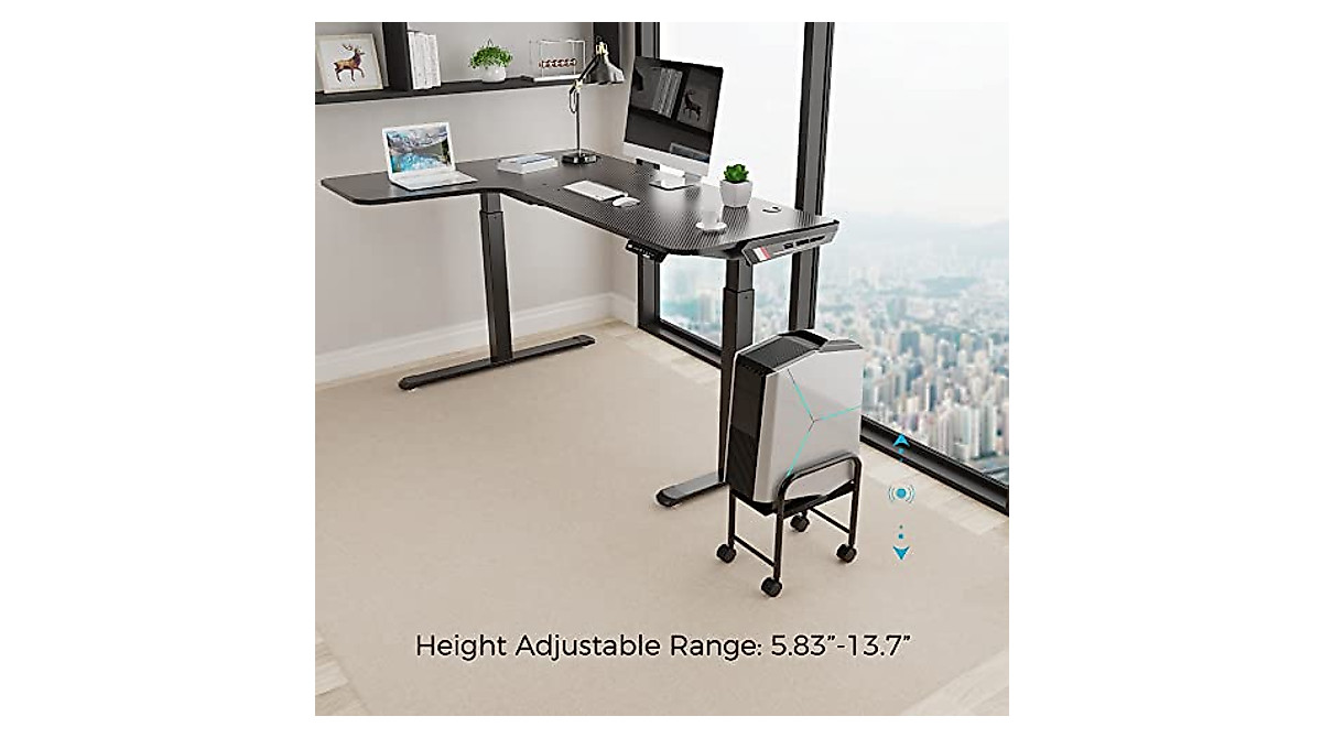 EUREKA ERGONOMIC Height Adjustable Computer Tower Stand for Ergonomic ...