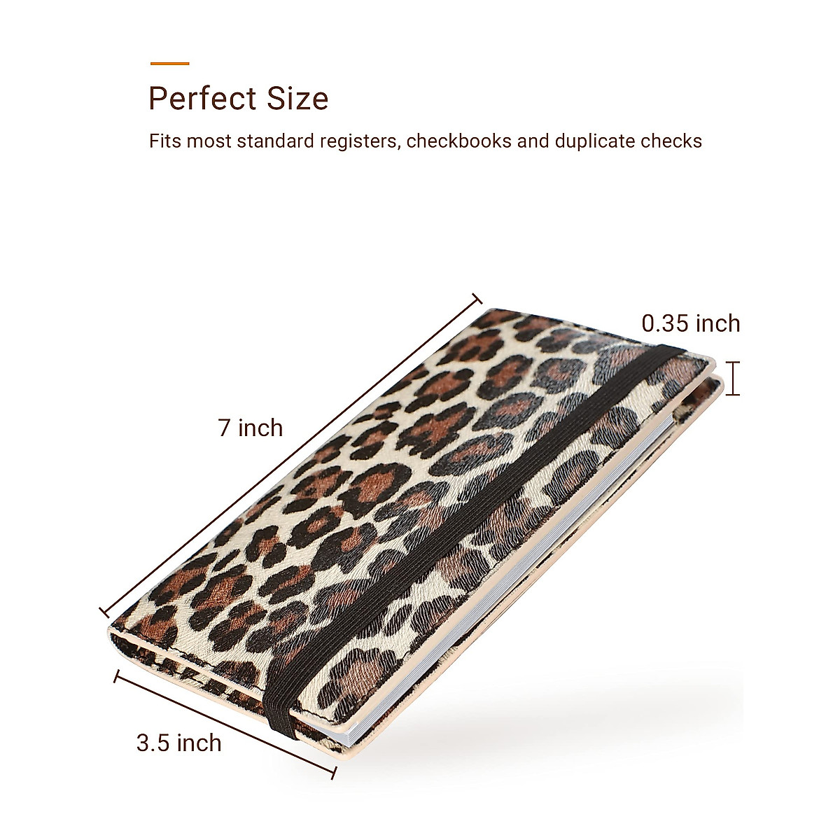 Zreal Checkbook Cover for Men & Women, Premium Vegan Leather Checkbook Holder Slim Wallets for Top & Side Tear Duplicate Checks with RFID Blocking (Light Cheetah)