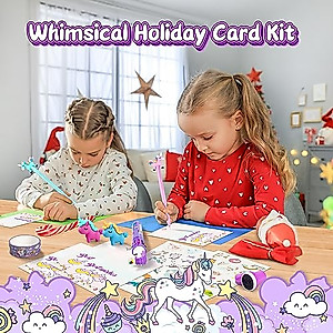 Unicorns Gifts for Girls - Cute School Supplies Set - 48 Pcs Kawaii Stationary Set - Stationary Letter Writing Kit - Best Birthday Gift for 6 7 8 9 10 11 12 Teen Girl