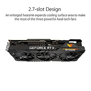 ASUS TUF Gaming NVIDIA GeForce RTX 3080 Ti OC Edition Graphics Card (PCIe 4.0, 12GB GDDR6X, HDMI 2.1, DisplayPort 1.4a, Dual Ball Fan Bearings, Military-Grade Certification, GPU Tweak II)