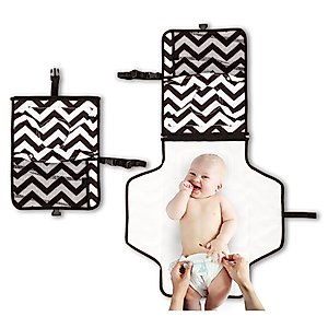 Skeddadles Baby Portable Changing Pad, 2 Wet/Dry Storage Areas, 2 Bags in 1!