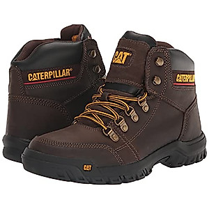 Cat Footwear Men's Outline Soft Toe Work Boot, Seal Brown, 9