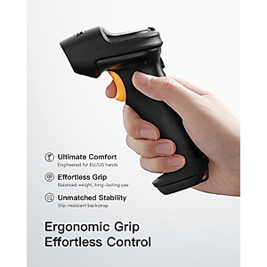 Inateck Barcode Scanner, Wireless Scanner, 1 Charge 180 Days Standby, 35M Range, Automatic Scanning, BCST-60 Black