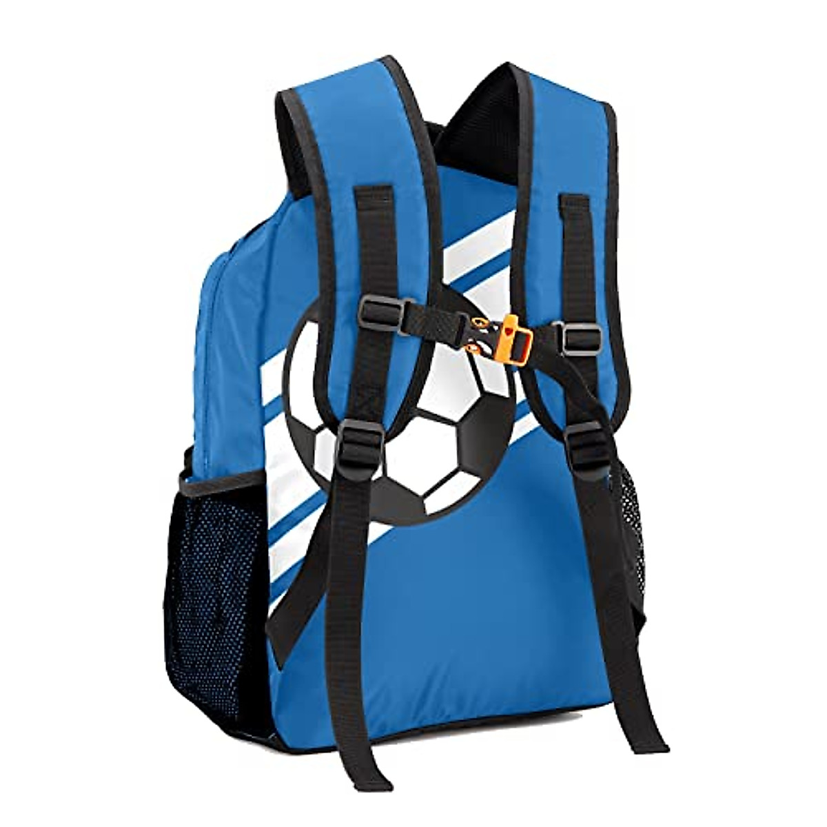 Liveweike Custom Kids Backpack,Soccer Ball Sports Royal Blue Personalized Kid's School Bookbags Bag for Gift Boys Girl Children