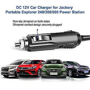 KFD Car Charger Cigarette Lighter DC Adapter for Jackery Portable Explorer 160/240/300/500/1000 Goal Zero Yeti/Anker/BLUETTI EB3A/EB70/EB70S/PAXCESS Rugged330/BALDR Power Station Power Supply Cord
