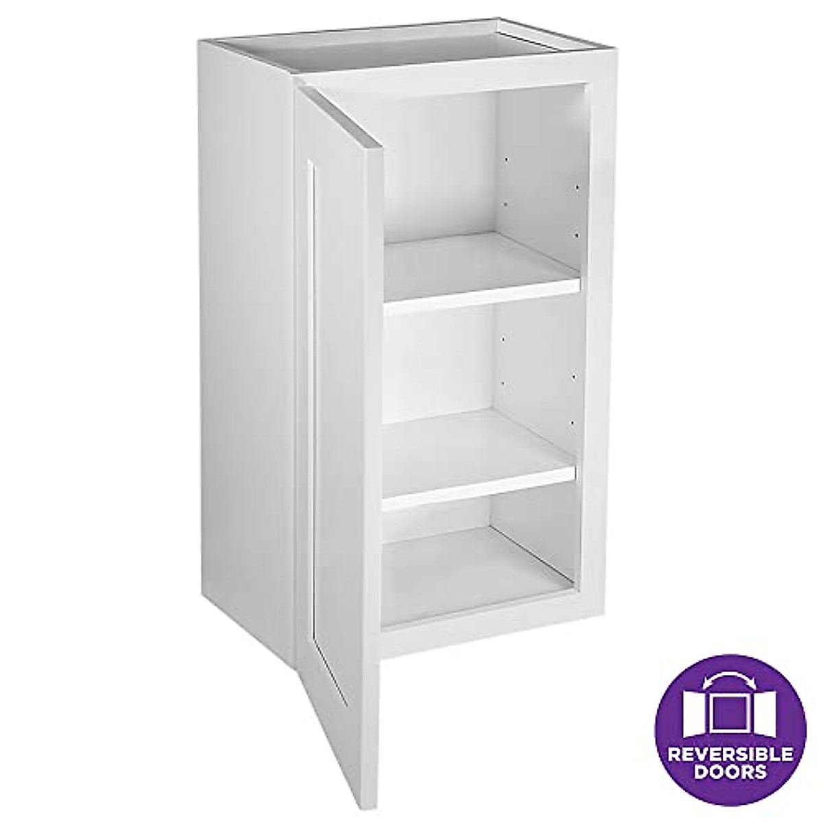 Design House 561704 Brookings Unassembled Shaker Tall Wall Kitchen Cabinet, 18x30x12, White