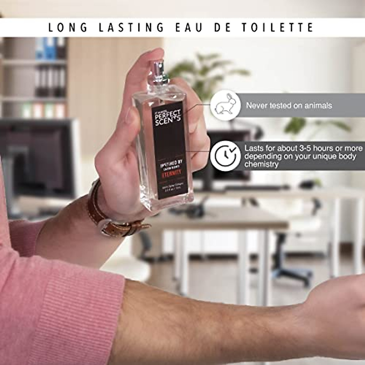 Perfect Scents Fragrances | Inspired by Eternity | Cologne for Men | Vegan, Paraben Free | Never Tested on Animals | 2.5 Fluid Ounces