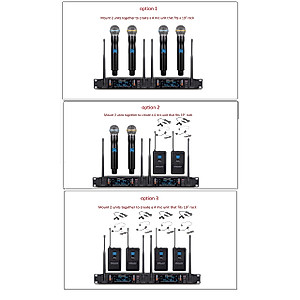 GTD Audio 2x100 Adjustable Channels UHF Wireless Microphone, Rang up to 400fts DJ Karaoke System w/Metal Mics (2 Hand Mics)