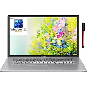 ASUS [Windows 11 Pro] Vivobook 17 17.3" HD+ Business Laptop, Intel Quad-Core i5-1035G1 up to 3.6GHz (Beat i7-7500U), 12GB DDR4 RAM, 512GB PCIe SSD + 1TB HDD, 802.11AC WiFi, Type-C, 64GB Flash Drive