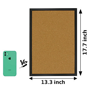 OWLKELA Cork Board Bulletin Board 17.7"X 13.3", Vision Board, Notice Pin Board, Ideal for Office & Home Decor, School Message Board or Vision Board