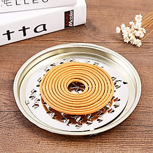 Minelife 4 Pack Mosquito Coil Holder, Mosquito Coil Incense Burner with Cover for Outdoor Use, Deck, Patio, Pool Side, Camping, Hiking and Fishing