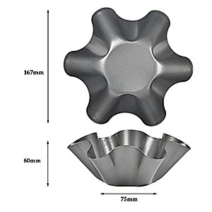 FOCCTS 6 Packs Torta Molder, Non-Stick Taco Salad Bowl Pans Maker, Extra Thick Steel Tortilla Shell Maker, 6 inch