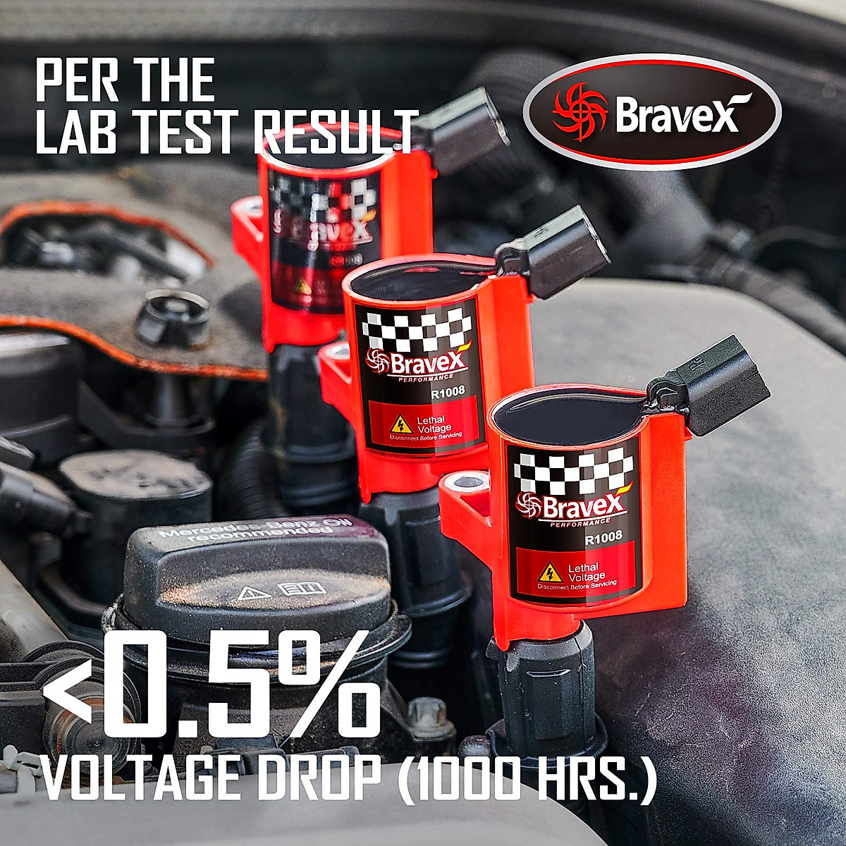 High Performance Ignition Coil 8 Pack For Ford F-150 F-250 F-350 4.6L 5.4L V8 CROWN VICTORIA EXPEDITION MUSTANG LINCOLN MERCURY Upgrade Compatible with DG508 DG457 DG472 DG491 (RED)