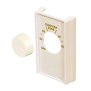 Ivory Single Pole Line Volt Thermostat Cover w/Line Volt Thermostat Knob Set - Replacement for Old Style S22 and D22 Thermostats - Easy to Install - Durable and Stylish
