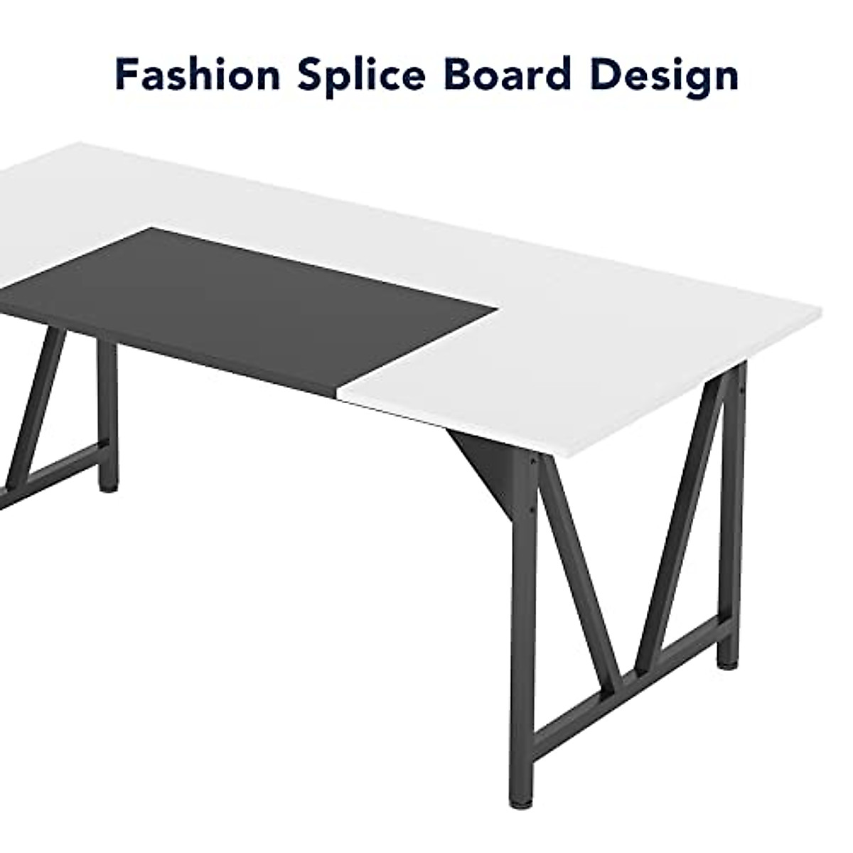 LITTLE TREE 6FT Conference Table, Modern Meeting Tables, Rectangular Training Seminar Table, Boardroom Desk with Splicing Board for Home Office