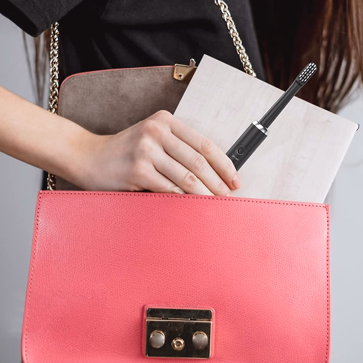 Electric Toothbrush with 6 Brush Heads - Travel Rechargeable Electric Power Toothbrushes, IPX7 Waterproof 2 Minutes Smart Timer, 4 Hours Fast Charge for 60 Days