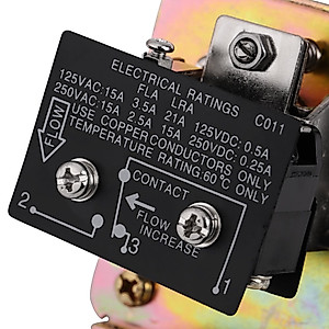 Water Paddle Flow Control Switch, AC250V 10Bar BrassLiquid Water Sensor Controller NPT Thread Connection Automatic Paddle Type Flow Switch Red 1pc