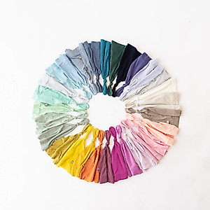 KYTE BABY Rayon Made from Bamboo Baby Beanie Soft Knotted Caps, 3-6 Months, Emerald, Cloud, and Sage, 3 Pack