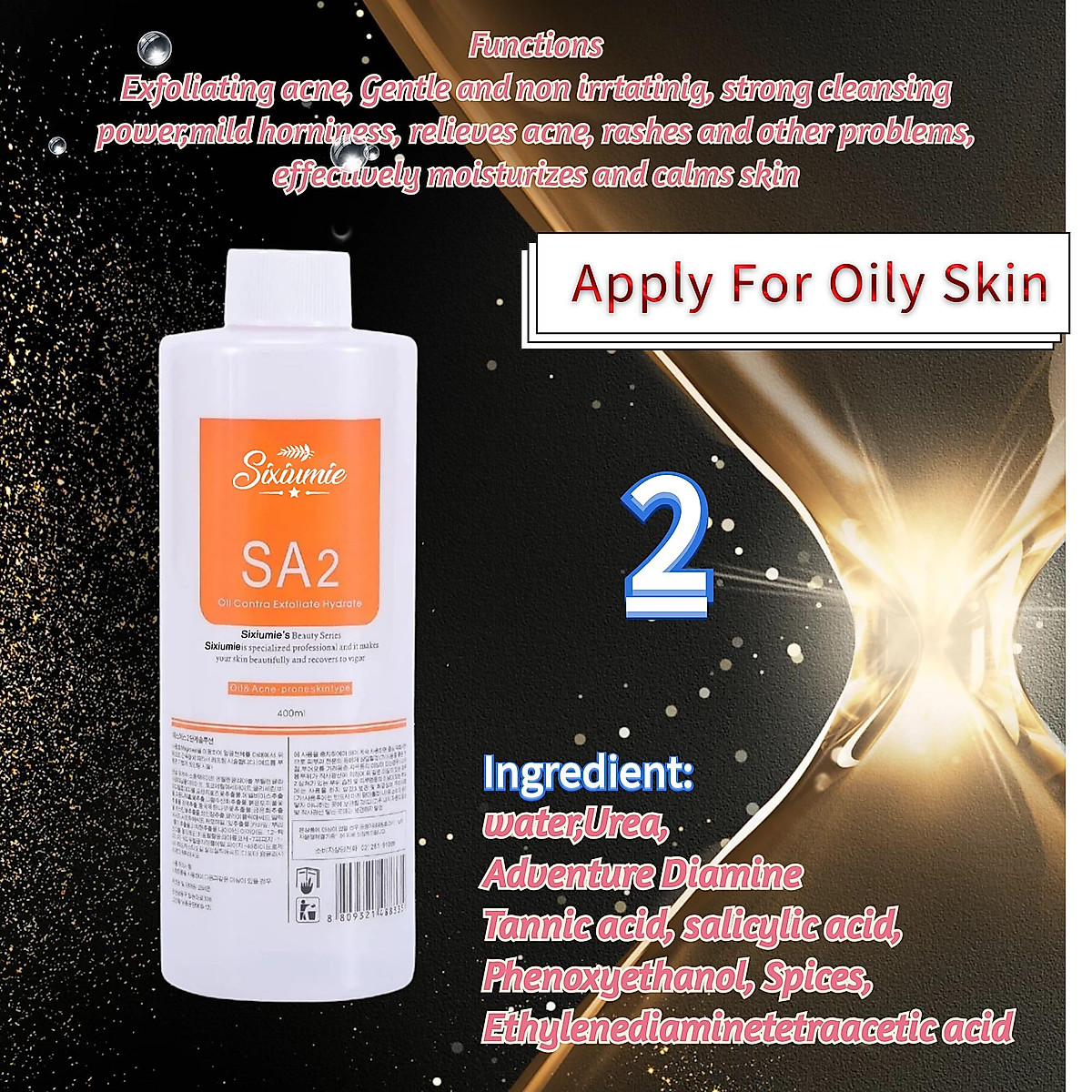 Marfort AS1 SA2 AO3 Aqua Peeling Solution Top Salon Skin Scrub Hydra Skin Scrub Special Solution Small Bubble Solution (40fl oz)