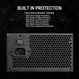 GOLDEN FIELD GPG750 Power Supply 750W Full Modular 80+ Gold Certified Computer PC ATX PSU 5 Years Warranty