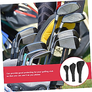 BESPORTBLE 3pcs Golf Club Cover Putter Headcover Golf Club Covers for Club Golf Club Breathable Putter Cover for Men Mesh