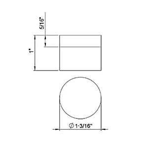 INOX DSIX08-32D Wall Mount Door Stop, Satin Stainless Steel