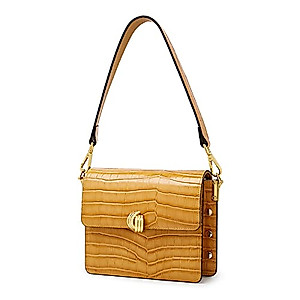 FOXLOVER Small Crossbody Bags for Women Genuine Leather Shoulder Bag Purse with 2 Shoulder Straps Handbag Fashion Caual Handle Bag