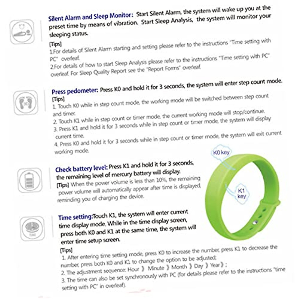 INOOMP Silicone Bracelet Exercise Watch Wristbands for Men Corsage Wristlet Reloj Inteligente para Hombre Men Watches Smart Bracelet with Pedometer Smart Wristband with Sleep Monitor W5