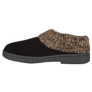 Clarks women's Knit Scuff Slipper, Black, 9 M US