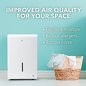 Perfect Aire 50-Pint, 4,500 Sq. Ft. ENERGY STAR Dehumidifier With Continuous Drainage Option, Ultra-Quiet Operation - Ideal for Small Rooms & Basements