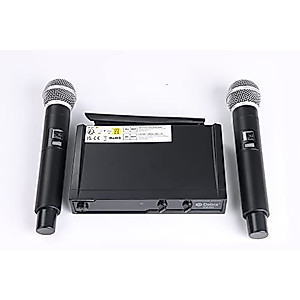 D Debra Audio VM302 VHF Wireless Microphone System with Dual Handheld Mic Have XLR Interface for Home Karaoke Wedding Conference Speech (VM302)