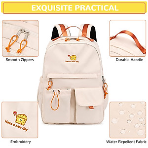 Lanola Cute Casual Hiking Daypack Travel Bookbag School Bag Backpack for Girls Boy Women Man - Black