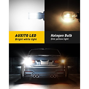AUXITO 912 921 LED Bulb for Backup Light Reverse Lights High Power 2835 15-SMD Chipsets Error Free T15 906 922 W16W Bulbs, 6000K White (Upgraded, Pack of 2)