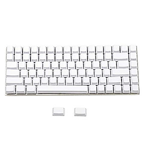 YMDK White Black Dolch Thick PBT 84 68 64 Blank Keyset OEM Profile Keycaps for MX Mechanical Keyboard Keychron K2 K6 Keycool Tada68 YD64 (White)