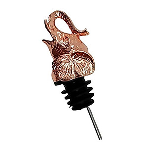 Yarnow Elephant Wine Pourer, Animal Wine Pourer Liquor Pour Spouts Bottle Pourer for Christmas for Bar Party Restaurant (Rose Gold)