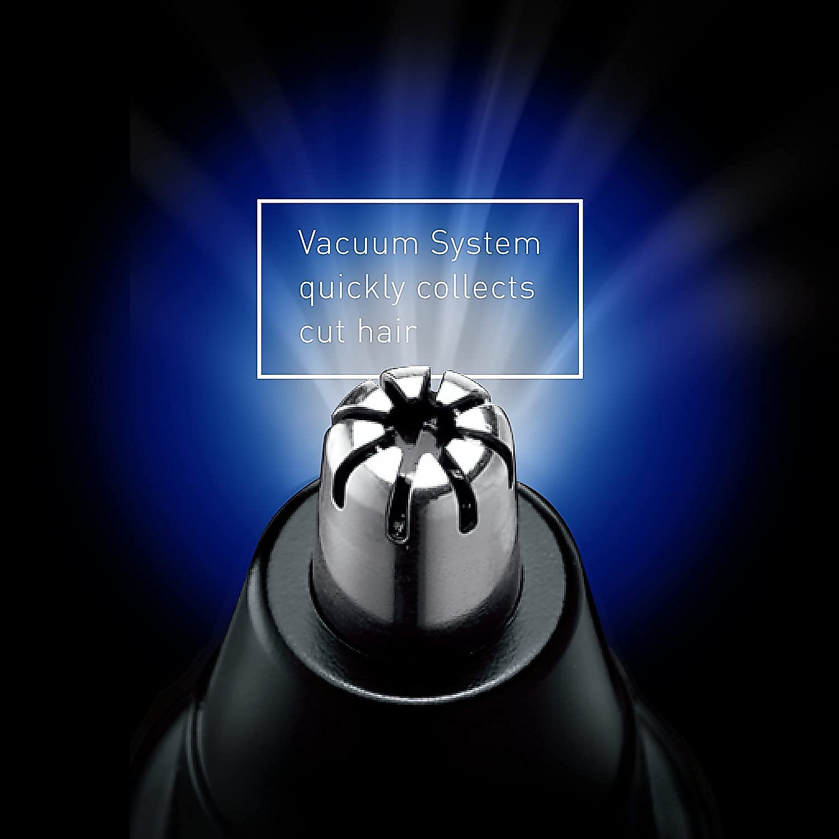 Panasonic Men's Wet/Dry Nose & Ear Hair Trimmer with Vacuum Cleaning System, Black