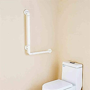 CRODY Bath Wall Attachment Handrails Grab Bar Rails L-Shaped Bathroom Grab Bar, Shower Support Rail, Stainless Steel Safety Armrest, Elderly Disabled Bathtub Anti-Skid Railing, Toilet Handle, Towel Ra