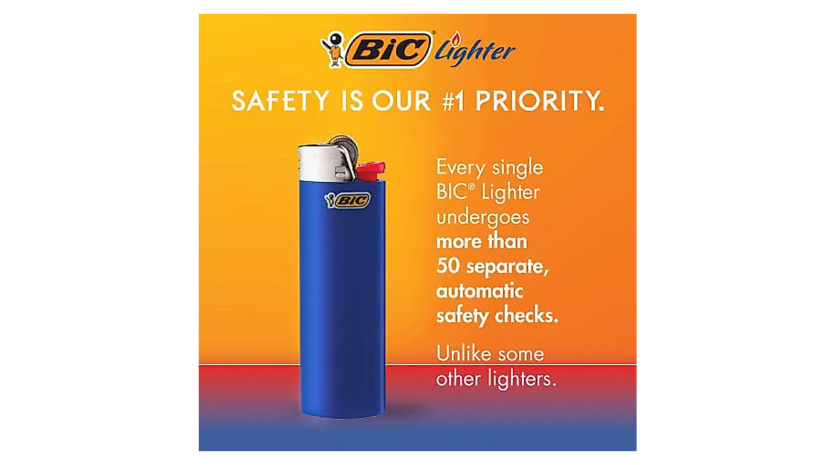 BIC Pocket Lighter - Good Vibes Collection 8-Pack for Safely Lighting