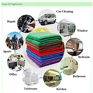 CHEYUAN Microfiber Towels for Cars，Car Drying Wash Detailing Buffing Polishing Towel with Plush Edgeless Microfiber Cloth for Cars Polishing Washing and Detailing (15.7x23.6 in. Pack of 5)