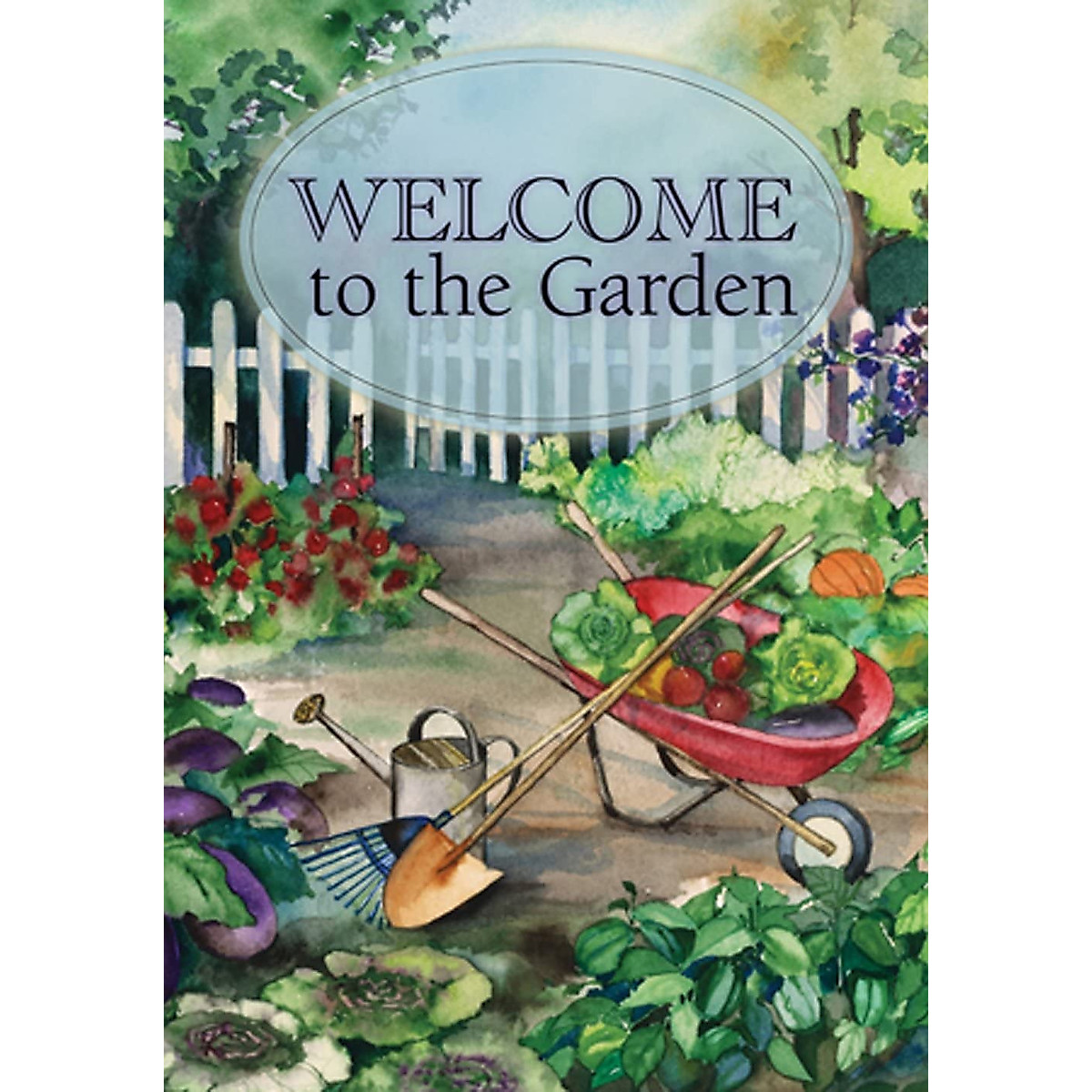 Toland Home Garden 111166 Welcome Garden Flower Flag 12x18 Inch Double Sided Flower Garden Flag for Outdoor House Welcome Flag Yard Decoration