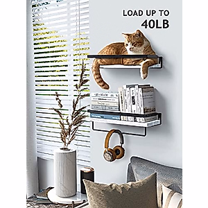 Allkartz Bathroom Rack | Pine Wooden Wall Shelf | Bathroom Organizer | Bathroom Shelf for Wall | Wooden Shelf Set of 2 for Living Room , Bedroom , Kitchen , Bathroom | (White)