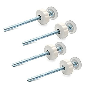 4 Pack Pressure Gates Threaded Spindle Rods M8 (8 mm), Baby Gates Accessory Screw Bolts Kit Fit for All Pressure Mounted Walk Thru Gates (8mm 4 Pack)