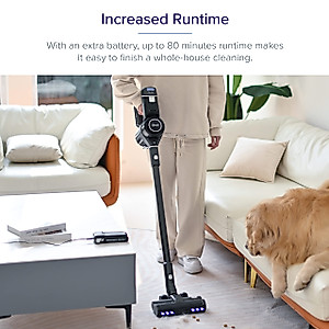 LEVOIT Vacuum Cleaner Replacement Battery, VortexIQ 40-RB, 2500mAh, Up to 40 Minutes Runtime, Grey